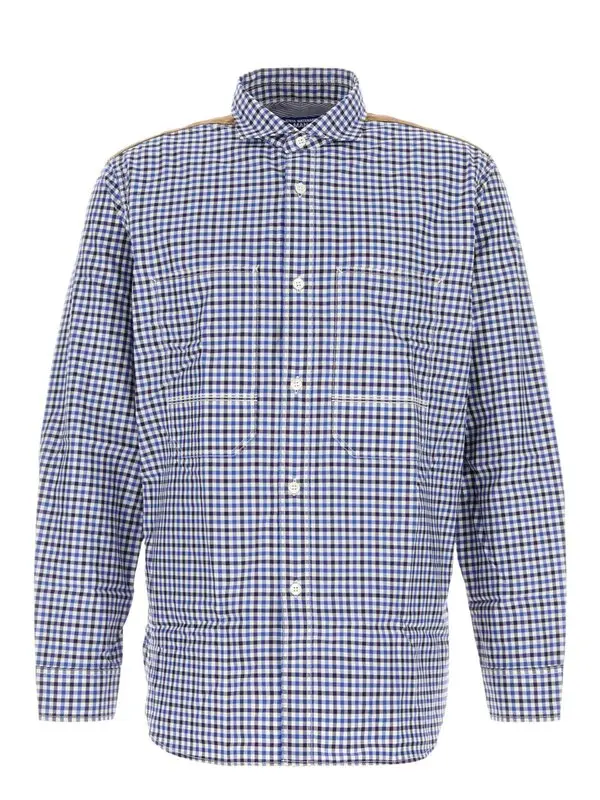 Junya Watanabe Back Checked Shirt - Gray
