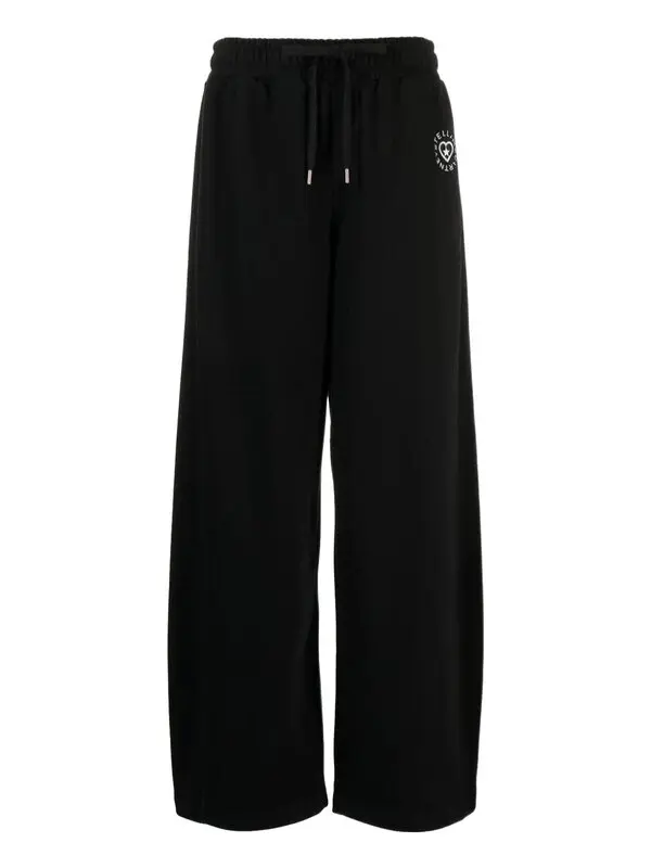 Stella McCartney Logo-patch Cotton Track Pants - Black