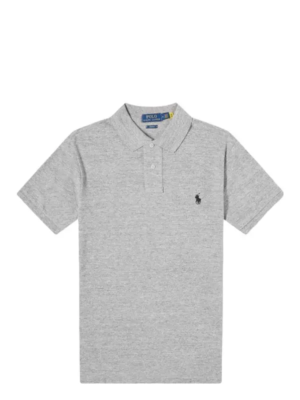 Polo Ralph Lauren Logo Embroidered Polo Shirt - Gray