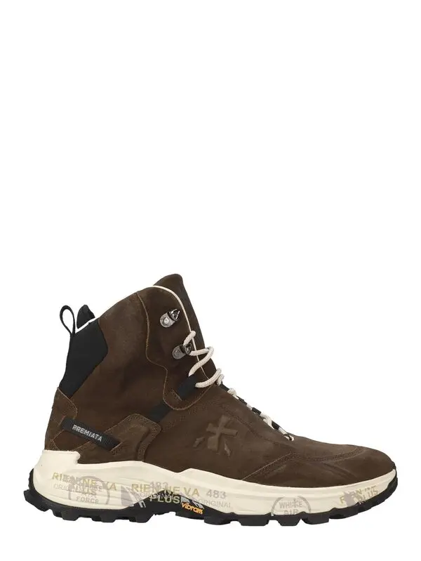 Premiata Lace-up High-top Casual Footwear - Black
