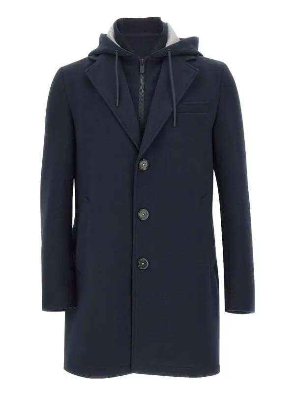 MANUEL RITZ Sempre" Hooded Coat - Black