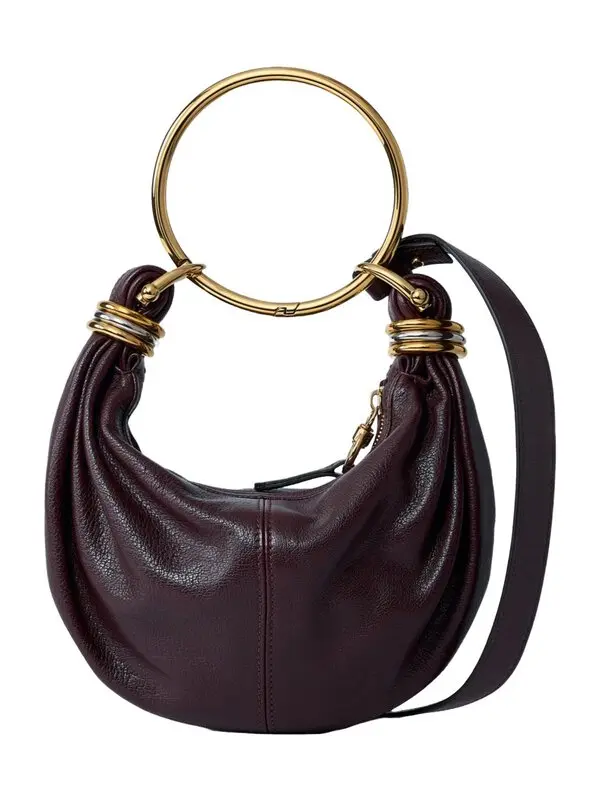 Chloé Mini Hobo Bag With Hoop Handle - Black