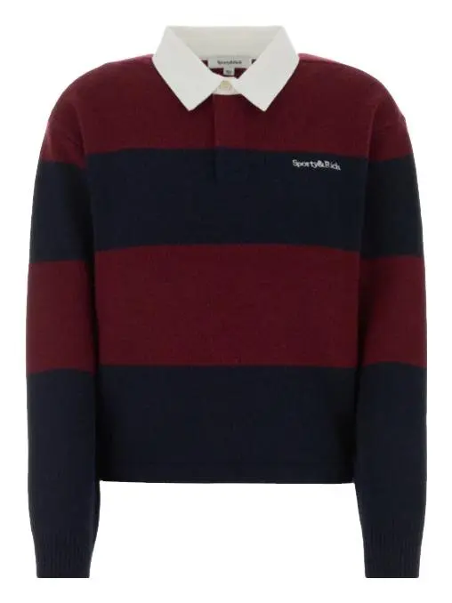 SPORTY  RICH Sporty & Rich Polo Neck Sweater - Black