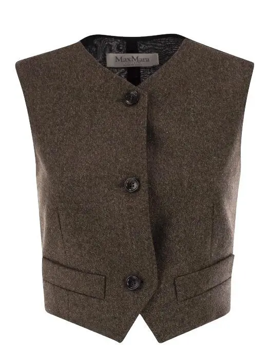 Max Mara Bikini Button-up Gilet - Brown