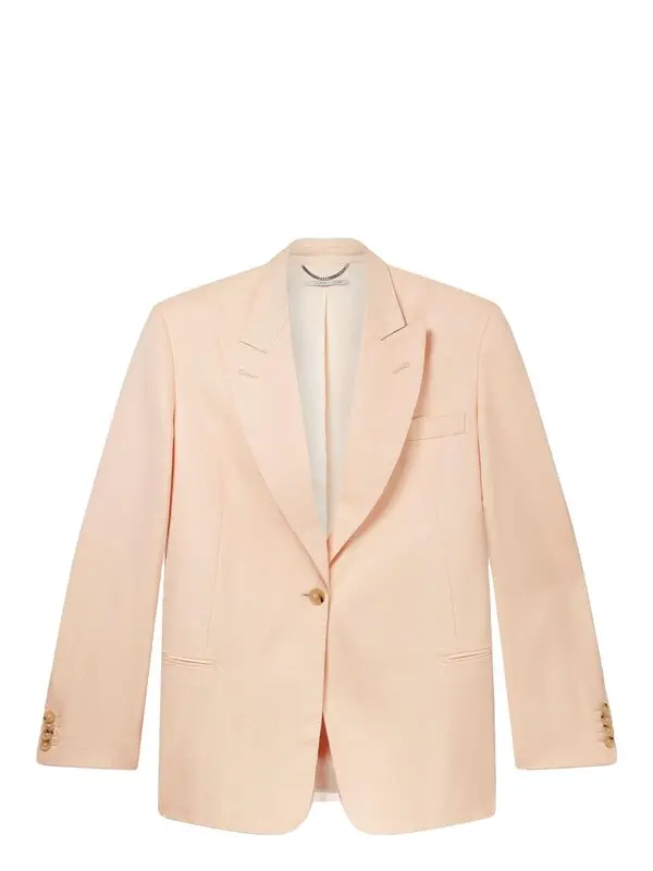 Stella McCartney Single-breasted Tailored Blazer With Peak Lapels - Nude