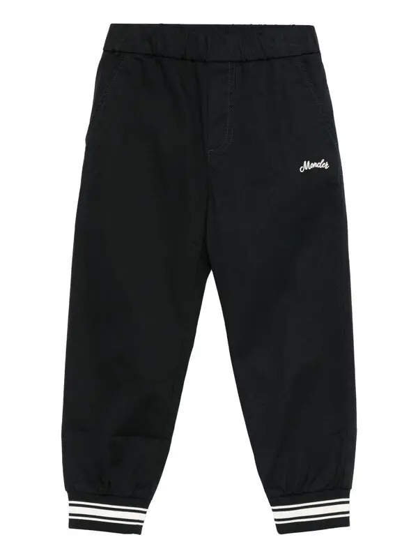 Moncler Embroidered Logo Jogger Trousers - Black