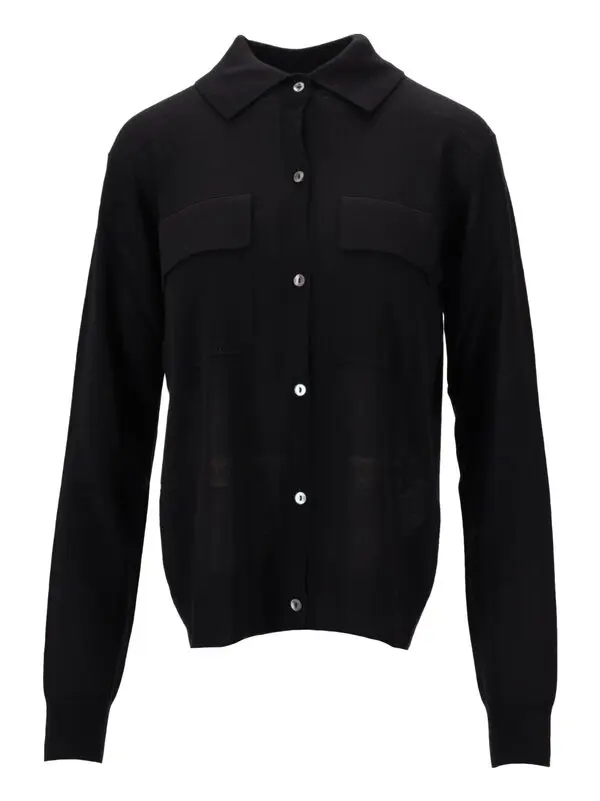 P.a.r.o.s.h Buttoned Collared Cardigan - Black
