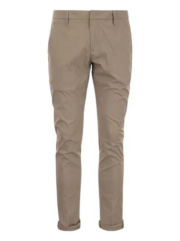 DONDUP Mid-rise Straight Leg Trousers - Gray