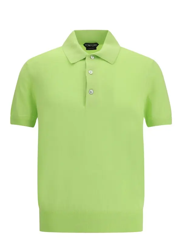 TOM FORD Short Sleeve Polo Shirt - Green