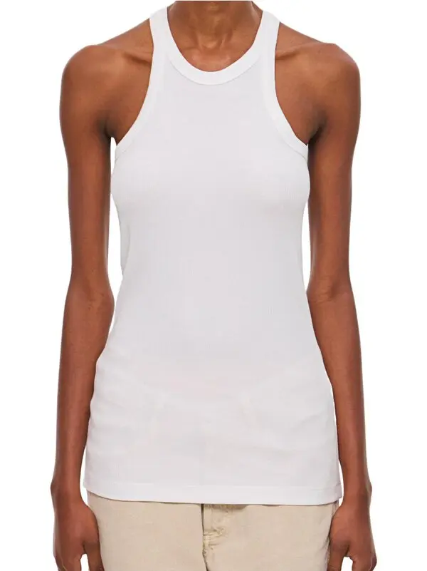 Sportmax Sleeveless Ribbed Knit Top - White