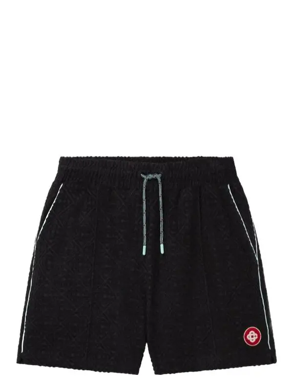 Casablanca Monogram Jacquard Towelling Shorts - Black