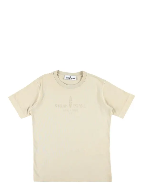 Stone Island Compass Print T-shirt - Flaxen