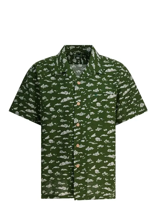 MONTBELL Buttoned Patterned Shirt - Green