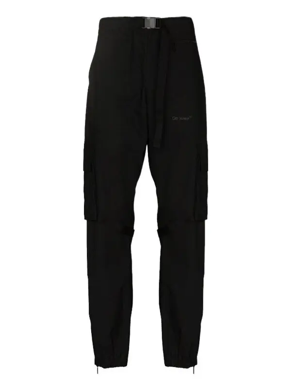 Off-White Diag Stripe" Ripstop Cargo Trousers - Black