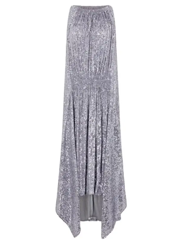 Rabanne Sequined High-low Dress - Silver