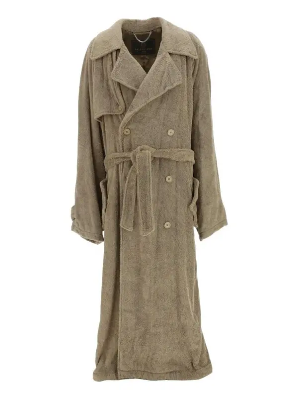 Balenciaga Tie-waisted Midi Coat - Gray