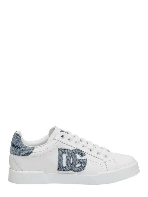 Dolce & Gabbana Portofino Dg Patch Sneakers - White