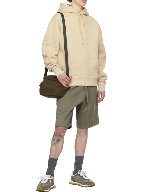 Ami Long-sleeved Drawstring Hoodie - White