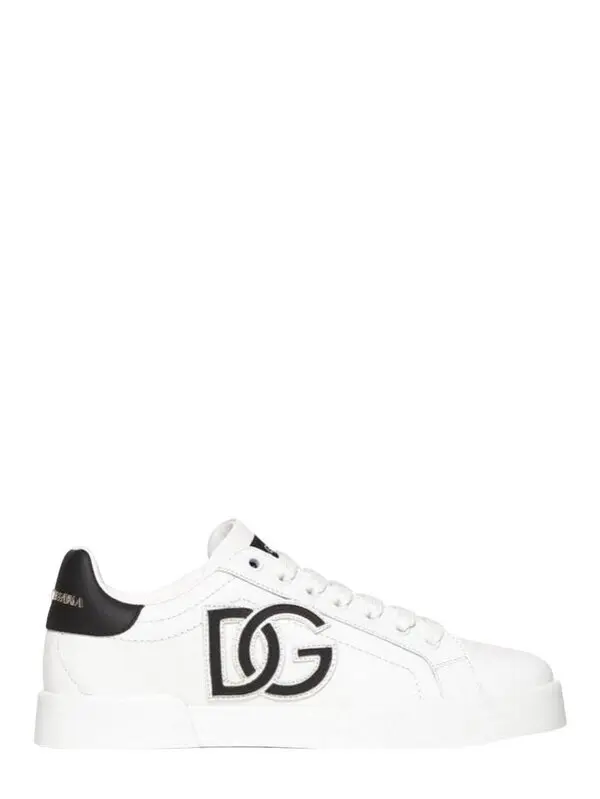 Dolce & Gabbana Dg Logo Patch Lace-up Sneakers - White