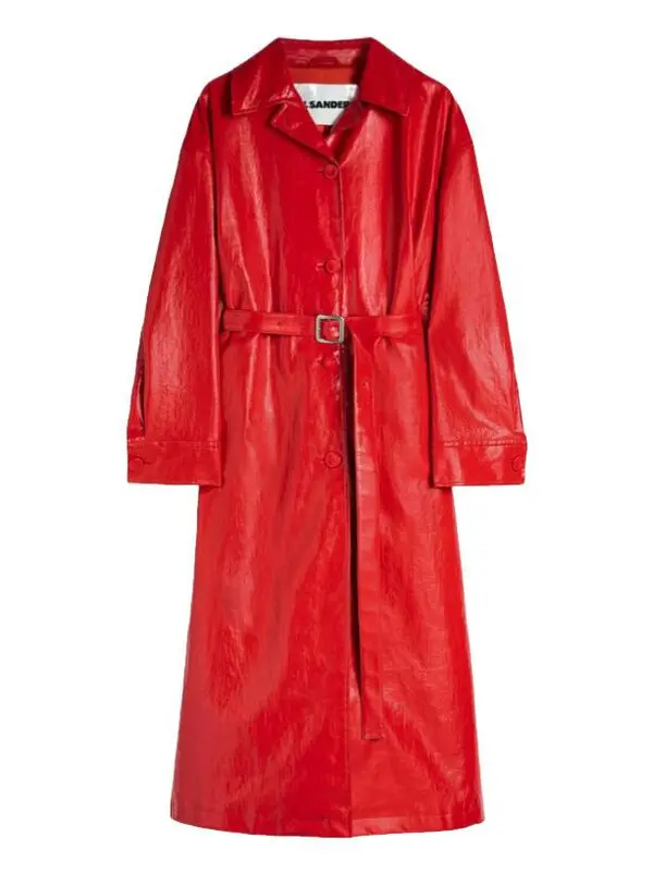 JIL SANDER Belted Trench Coat - Chili