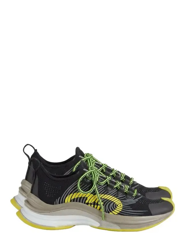 Gucci Interlocking G Lace-up Sneakers - Black