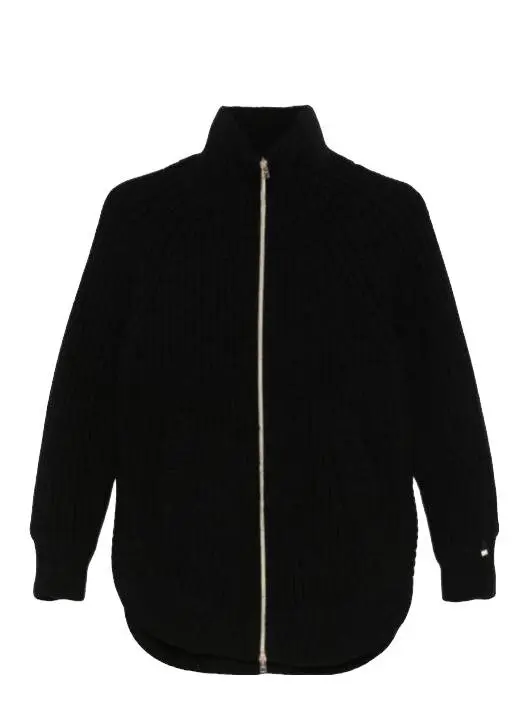 Herno Quilted-panel Zip-up Cardigan - Black