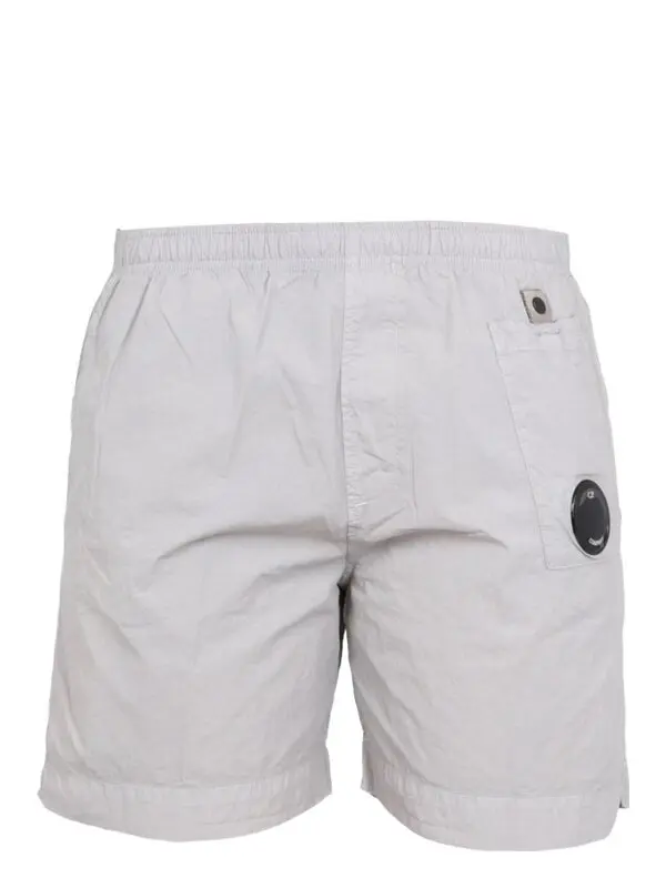 C.P. COMPANY Logo Patch Swim Shorts - White