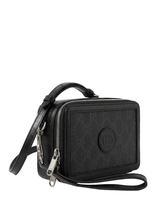 Gucci Logo Presbyopic Shoulder Bag - Black