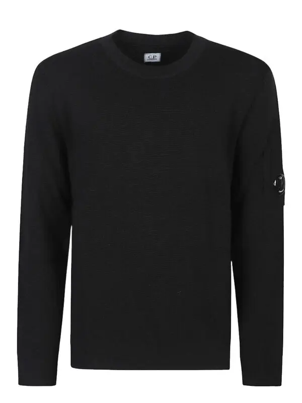 C.P. COMPANY Re-wool Crew Neck Sweater - Black
