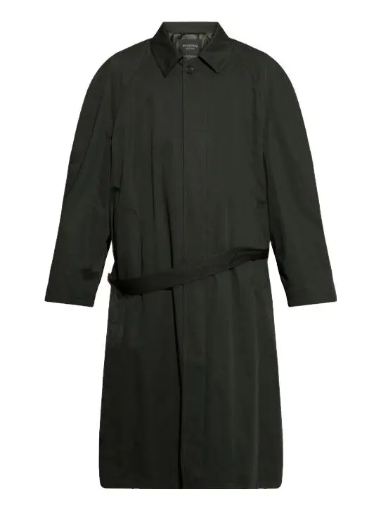 Balenciaga Tie-waist Coat With Lace Detail - Green