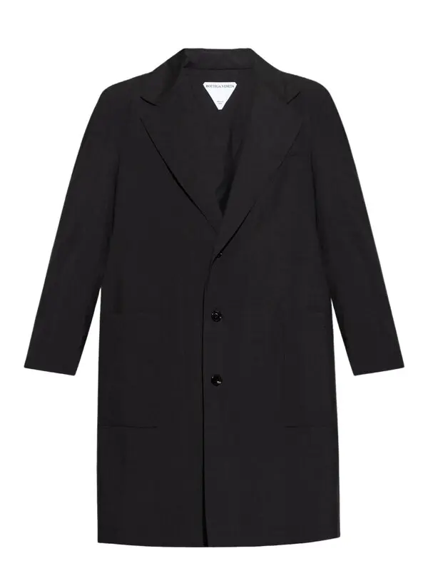 Bottega Veneta Single Breasted Coat - Black