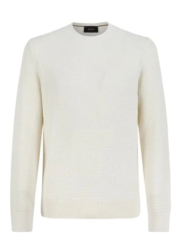 Hugo Boss Long Sleeve Crew Neck Sweater - White