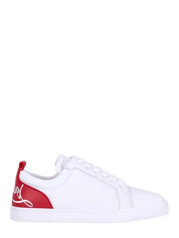 CHRISTIAN LOUBOUTIN Round Toe Low Top Sneakers - White