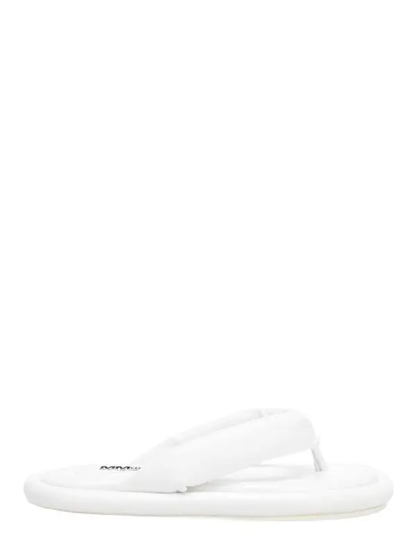 MAISON MARGIELA Padded Leather Flip-flops - White