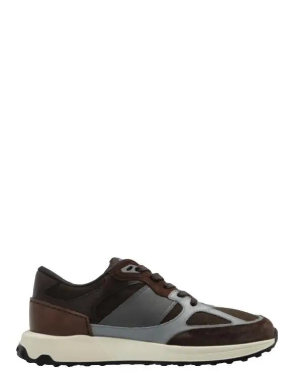 TOD'S Panelled Lace-up Sneakers - Brown