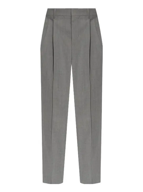 Victoria Beckham Drop-waist Straight-leg Trousers - Grey
