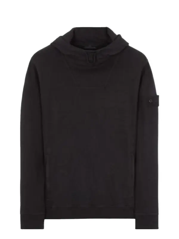 Stone Island Compass Patch Hoodie - Black