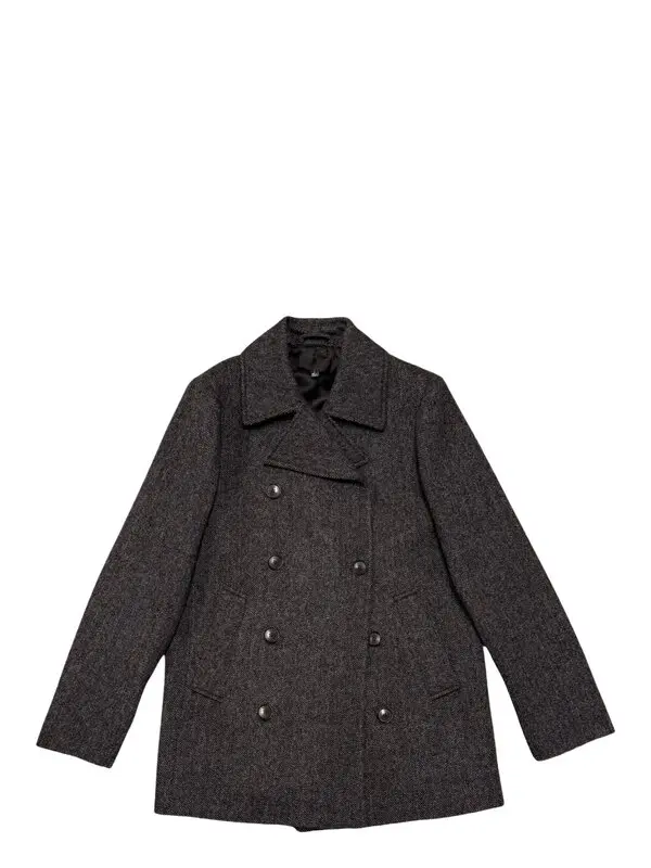 NILI LOTAN Double-breasted Coat With Metal Buttons - Black