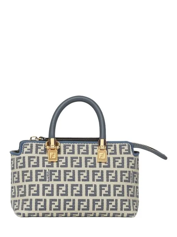 Fendi By The Way Ff Monogram Mini Tote Bag - Gray
