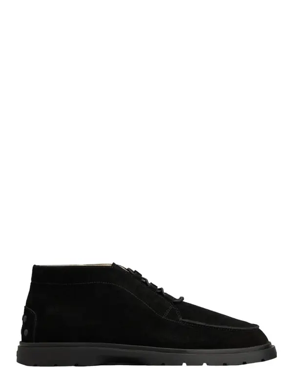 TOD'S Suede Lace-up Desert Boots - Black