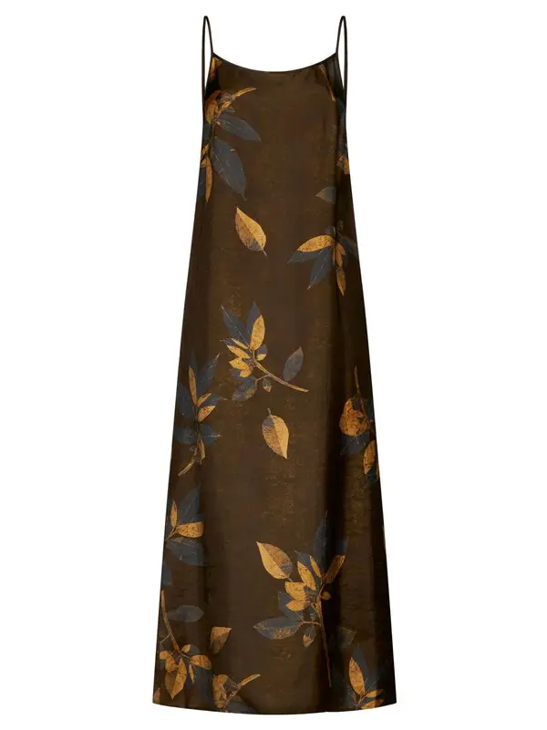 UMA WANG Printed Slip Dress - Green