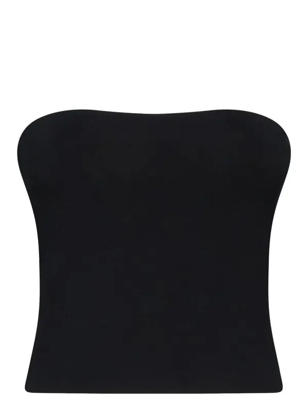 Brunello Cucinelli Strapless Stretch Tube Top - Black