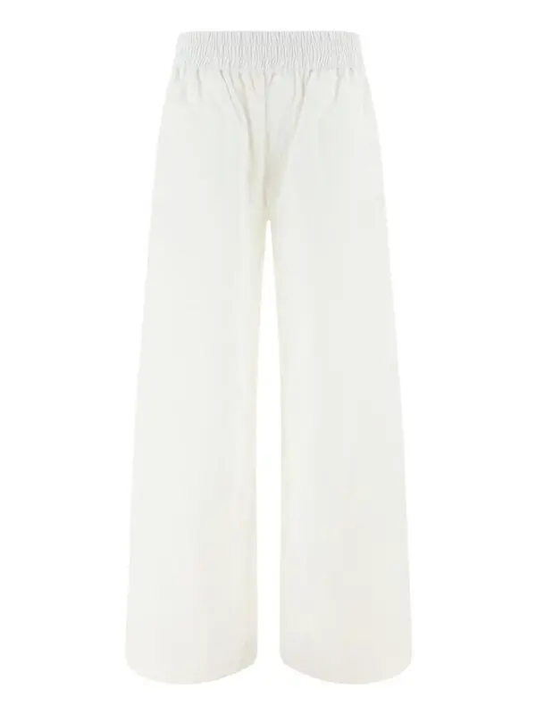 Dsquared2 Logo Patch Wide Leg Trousers - White