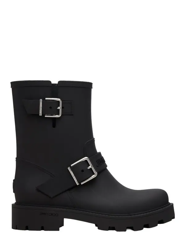 JIMMY CHOO Biker Mid-calf Boots - Black