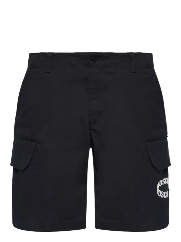 Moschino Print Cargo Shorts - Black