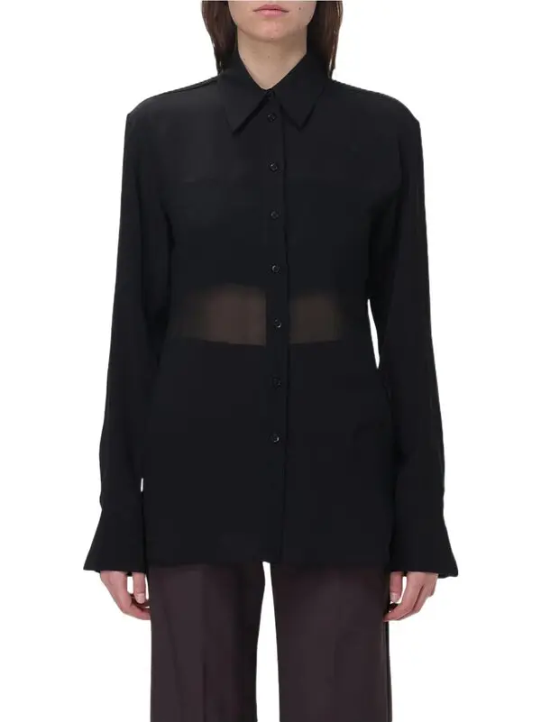 Sportmax Buttoned Long-sleeved Shirt - Black