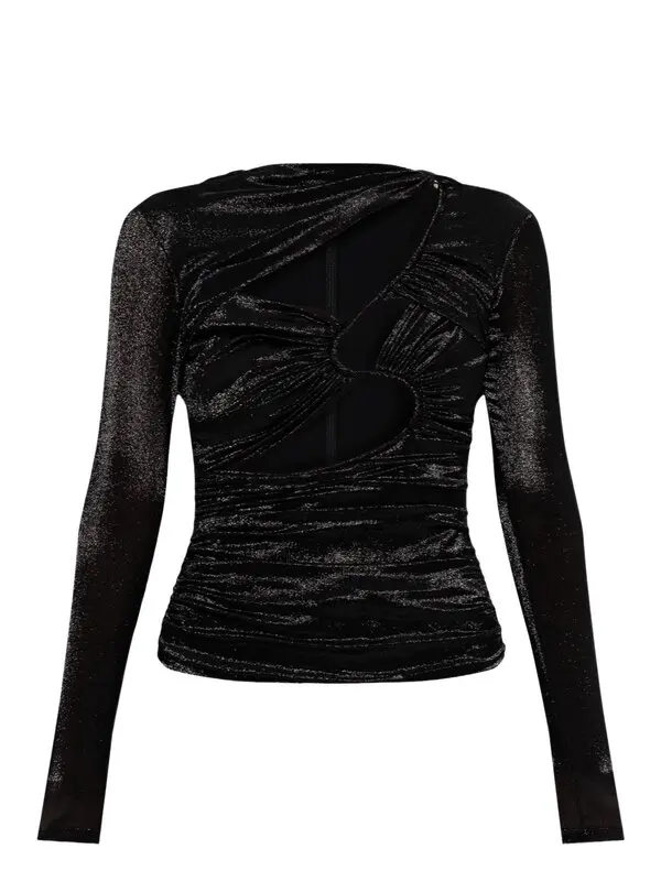 Isabel Marant Étoile Long Sleeve Ruched Cut-out Top - Black
