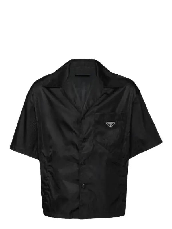 Prada Re-nylon Button-up Shirt - Black