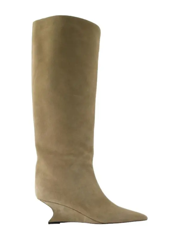 Paris Texas Nina Heeled Boots - Taupe