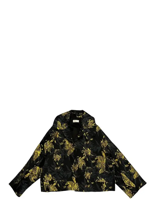 Dries Van Noten Long Sleeve Graphic Jacket - Black